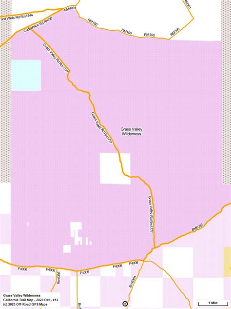 Grass Valley Wilderness California Trail Map