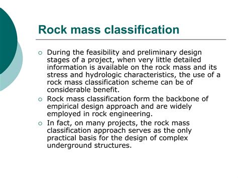Unit 2 Rock Mass Classificationppt Civil Engineering Industry Industries
