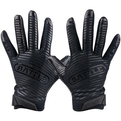 Battle Sports Doom 10 Youth Football Receiver Gloves Small Black
