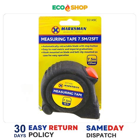 Marksman 75m 25ft Measuring Tape Uk Trade
