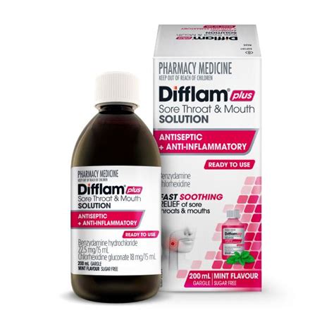 Buy Difflam Ready To Use Sore Throat Gargle 200ml Online At Chemist