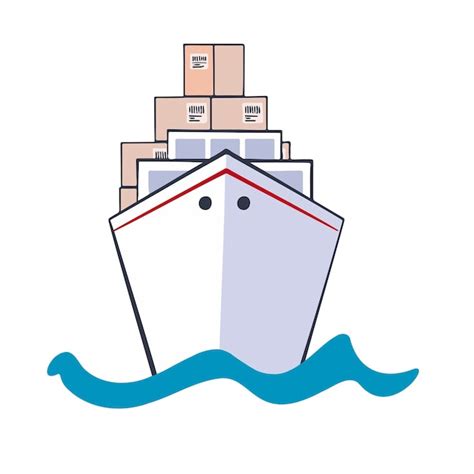 Premium Vector Cargo Ship Vector Design