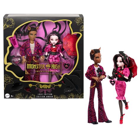 Monster High Howliday Love Edition Draculaura And Clawd Wolf Dolls 2 Pack
