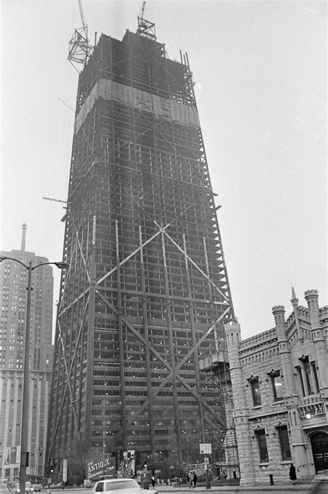 John Hancock Center Under Construction From Michigan Avenue C 1965