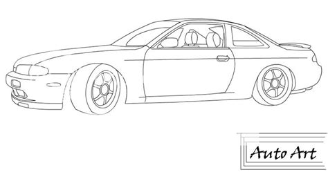 Coloring S13 Silvia Nissan Template Sketch Coloring Page
