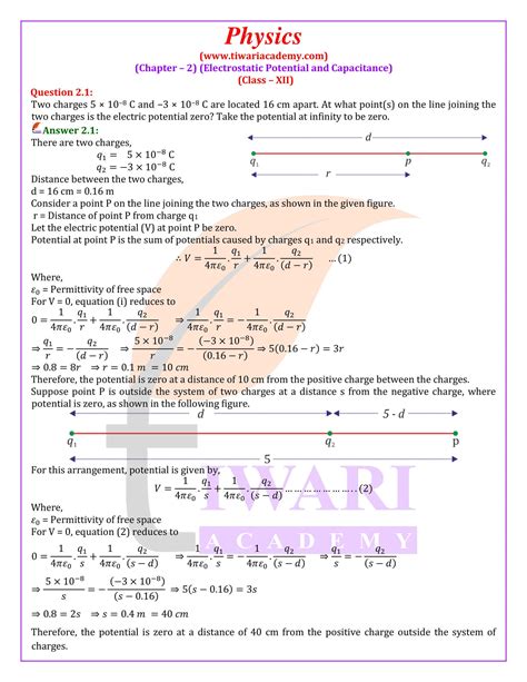Ncert Solutions For Class 12 Physics Chapter 2