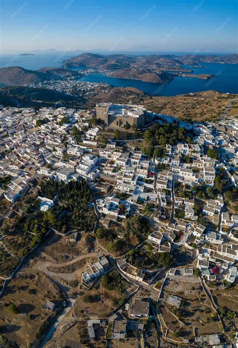 Vista Aérea De La Isla De Patmos Gre Foto Premium