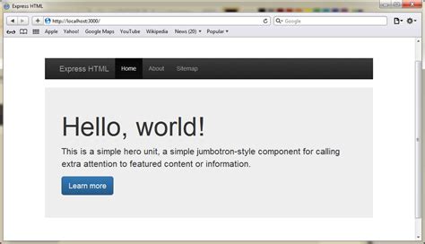 Render HTML File In Node Js And Express Js Framework CodeForGeek