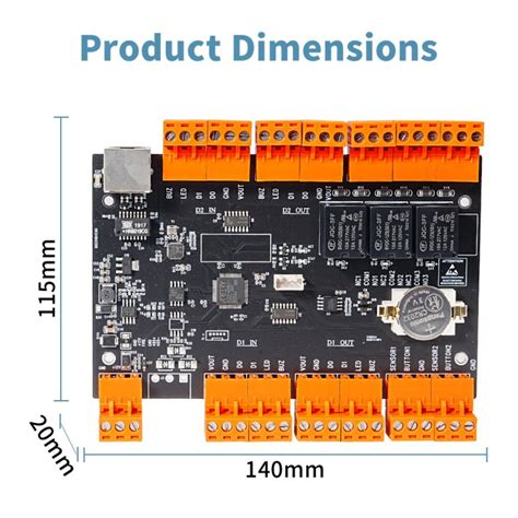 Oem Odm Factory Wiegand Two Doors Access Control Panel With Iron Box And 12v 5a Power Supply Fd