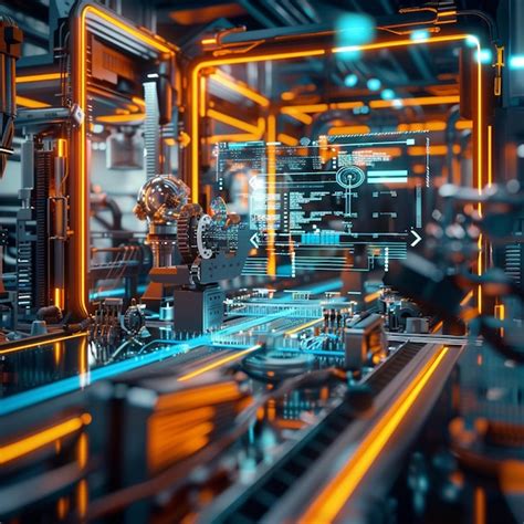 Smart Factory Industry Mm Computer Premium Ai Generated Image