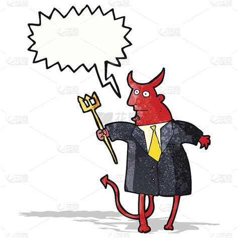 卡通恶魔与言论泡泡