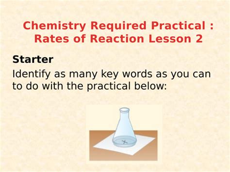Aqa Chemistry Topic 8 Rates Of Reaction Required Practical Teaching