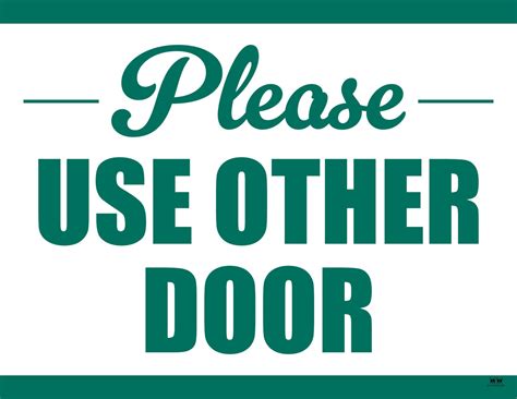 Please Use Other Door Signs 15 Free Signs Printabulls