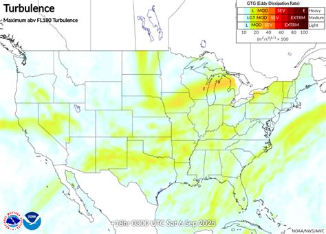 Maximum Turbulence Potential Turbulence Forecast