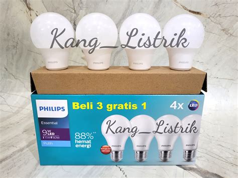 Lampu Led Paket Philips Essential W Beli Gratis Lazada Indonesia