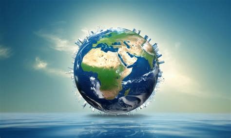 Premium Photo Earth With Clouds And The Earth In The Background