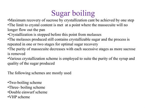 Sugar Boiling In Sugar Crystallization Process Ppt