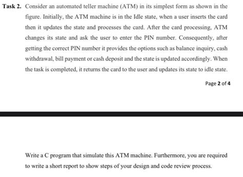 solved task 2 consider an automated teller machine atm in