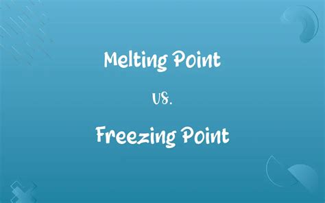 Melting Point Vs Freezing Point Know The Difference