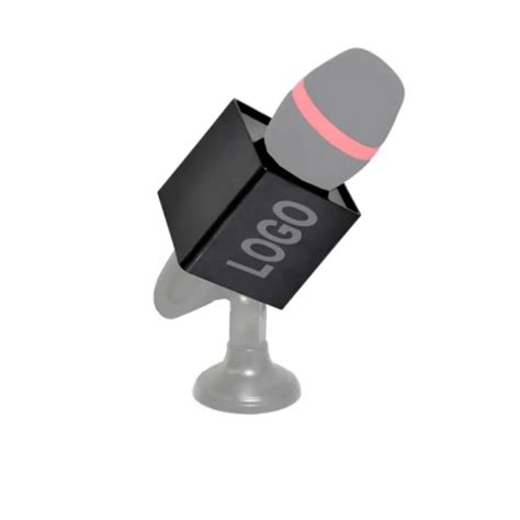 Abs Microphone Flag Interview Logo Cube Station Xl Extra Large Cube Mic