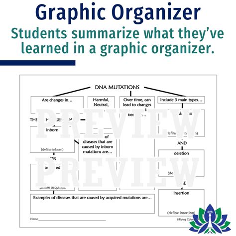 Dna Mutations Reading And Worksheet Flying Colors Science