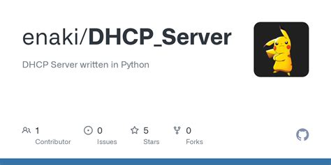 GitHub Enaki DHCP Server DHCP Server Written In Python