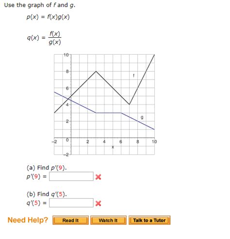 Solved Use The Graph Of F And G P X Fx G X Q X F X