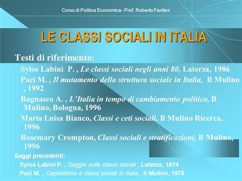 Le Classi Sociali In Italia Ppt Video Online Scaricare