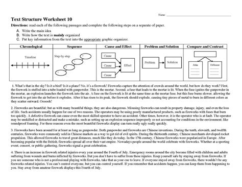 Text Structure Worksheet 4th Grade Proworksheet