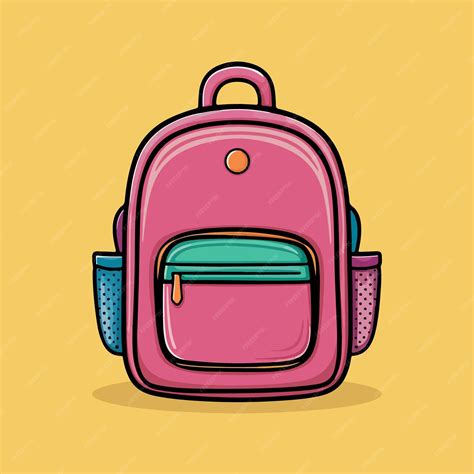 School Backpack Vector Illustration Premium Ai Generated Vector