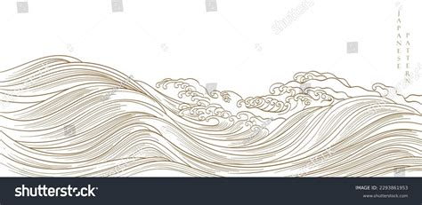 Japanese Background Hand Drawn Line Wave Stock Vector Royalty Free 2293861953 Shutterstock