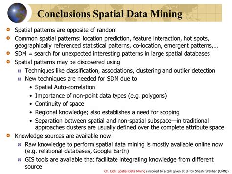 Introduction To Spatial Data Mining Pptx