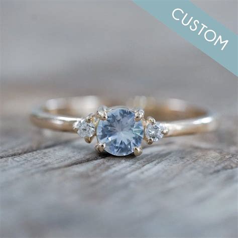 White Sapphire Rings Yellow Gold