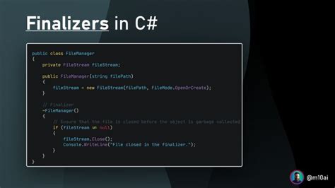 🚀 finalizers a special methods for cleaning up resources before an