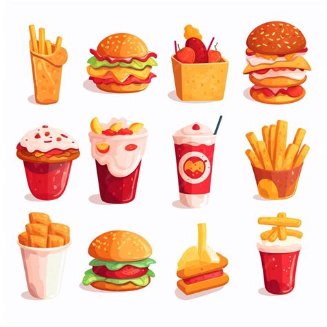 Comida Deliciosa Vetor Delicioso Menu De Ilustração Restaurante De