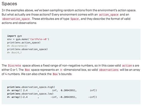 Python Unexpected Observation Space For Cartpole V0 Stack Overflow