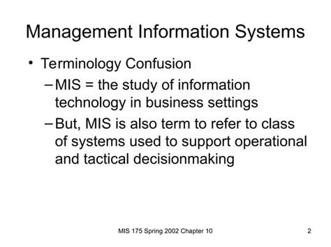 Management Information System Basic Information Ppt
