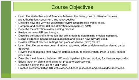 Utilization Review 101 Official Course With Nicole Felix Rn Judy