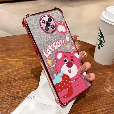 Case For Poco X3 Nfc X3 X3 Pro Cute Big Strawberry Bear Pattern Phone