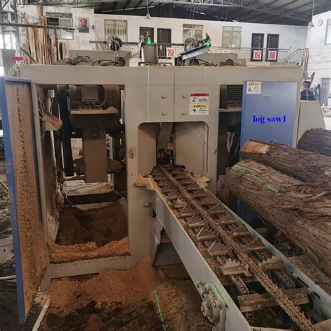 Automatic Log Band Saw Small Log Cutting Production Line Twin Vertical