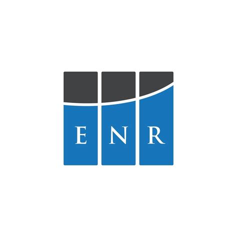 Enr Letter Logo Design On White Background Enr Creative Initials