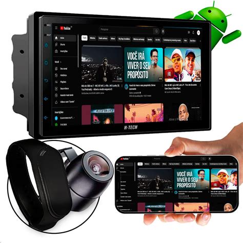 Multimídia Mp5 2 Din 7 Polegadas Carplay Android Auto Sem Fio Gps Bluetooth Espelhamentorelogio