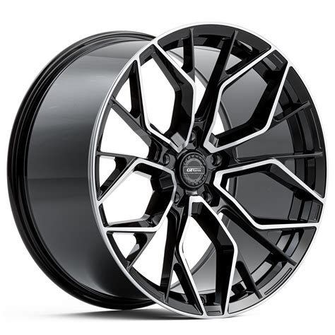 Gt Form Marquee Gloss Black Machined Face 20x9 5x112 Wheel Wheel Cnc