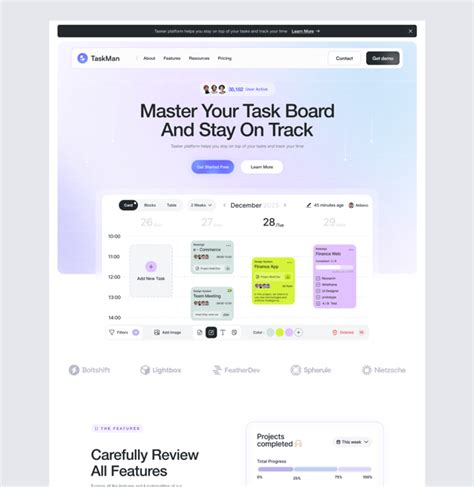 Taskman Task Manager Websites Ux And Ui Kits Ft Saas And Saas Landing