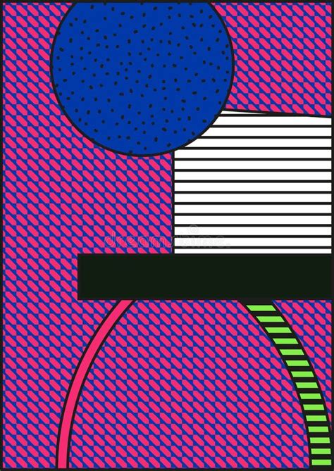 Vector Poster Composition In 80 90 Vintage Style Stock Vector