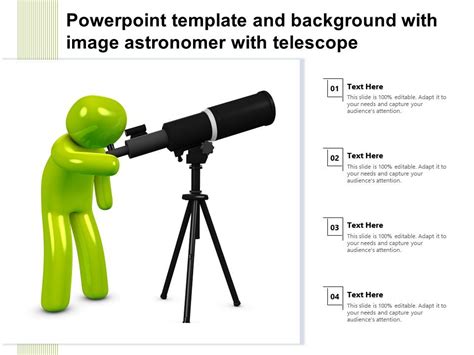 Powerpoint Template And Background With Image Astronomer With Telescope Presentation Graphics