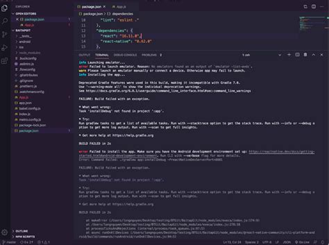 lỗi không chạy được react native project sau khi clone từ github