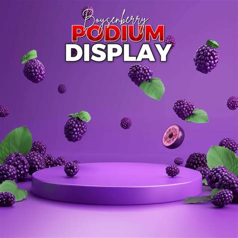 Premium Psd Boysenberry Product Display For Social Media Post Template
