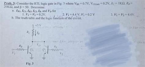 solved prob 3 consider the rtl logic gate in fig 3 where