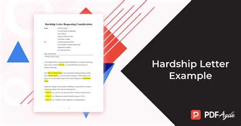Hardship Letter Example Printable And Editable Pdf Agile